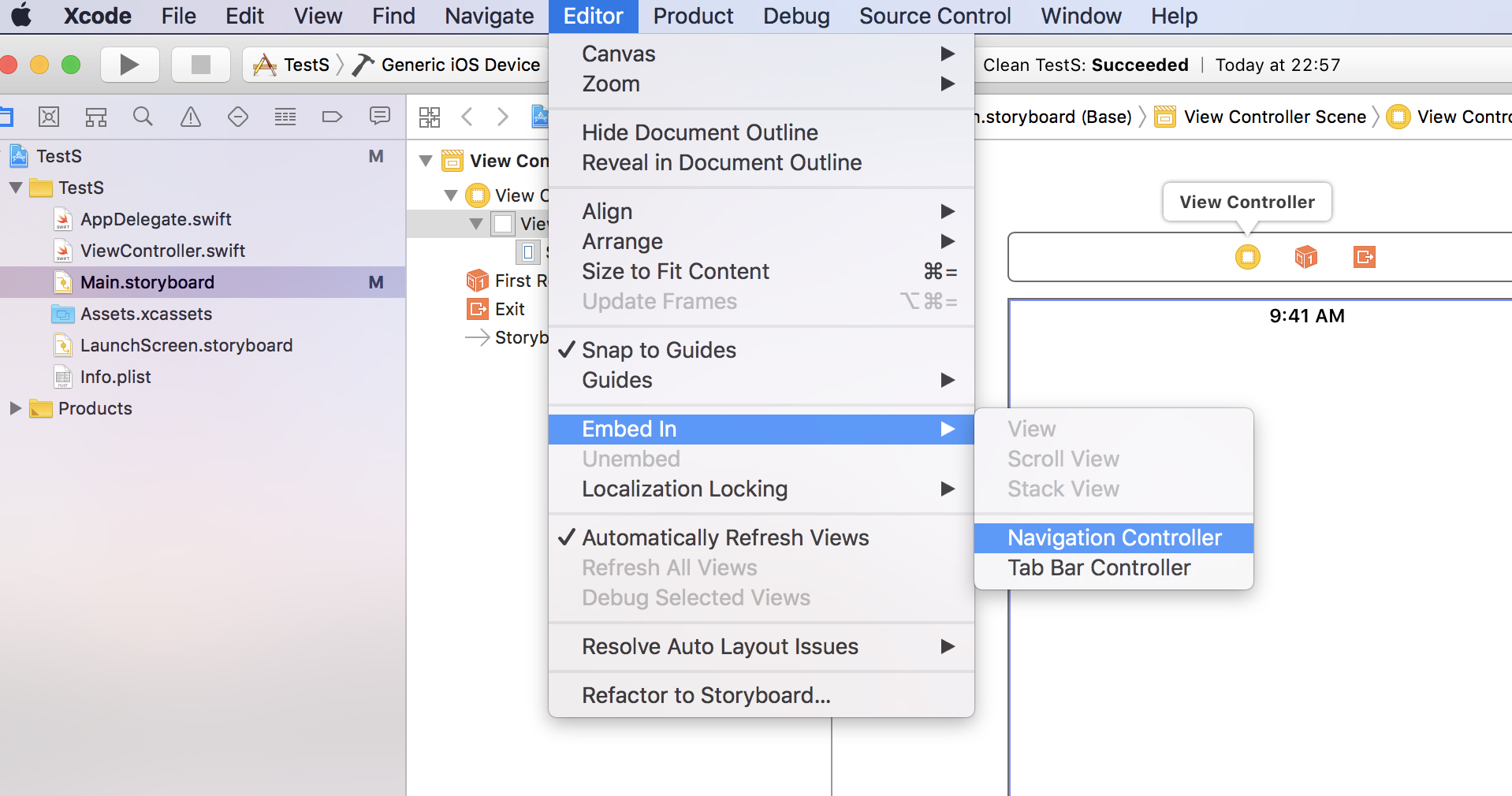 【Swift4】StoryboardでUINavigationControllerを設定する方法【Objective-C】 | ニートに憧れるプログラム日記